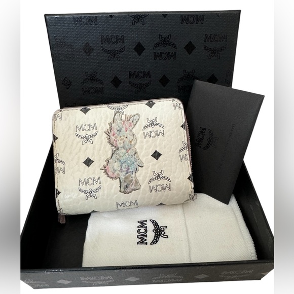 MCM | Bags | Mcm Visetos Leather Rabbit Bifold Wallet | Poshmark
